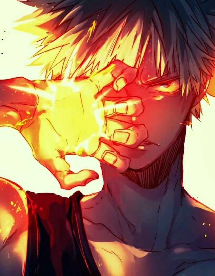 Bakugou's Fiery Resolve – My Hero Academia Power Unleashed