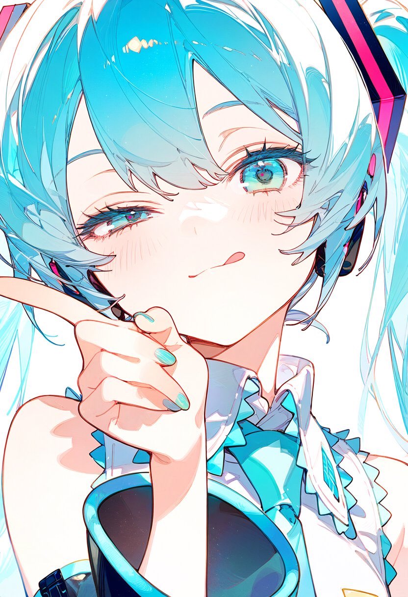 Vibrant Charm: The Iconic Hatsune Miku Close-Up