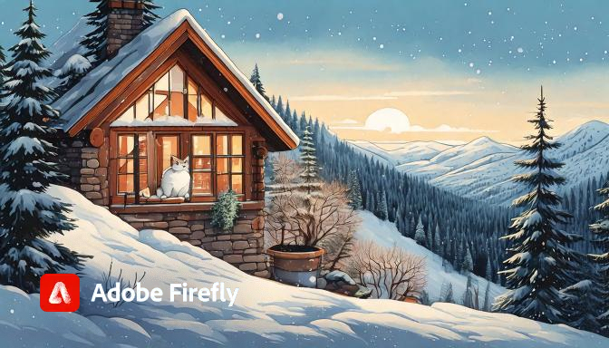 Cozy winter cottage by Adia Cat!