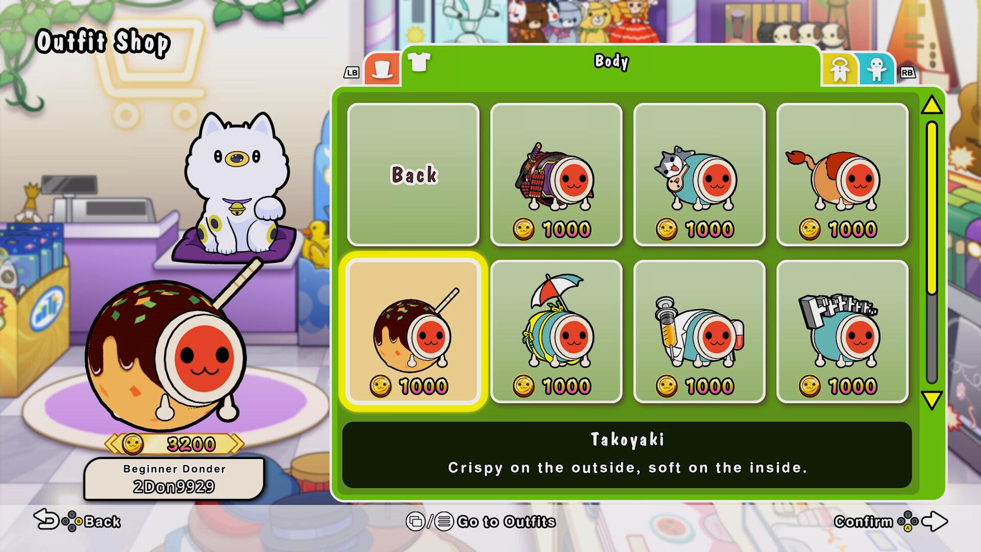 Explore Outfits in Taiko no Tatsujin: Rhythm Festival!