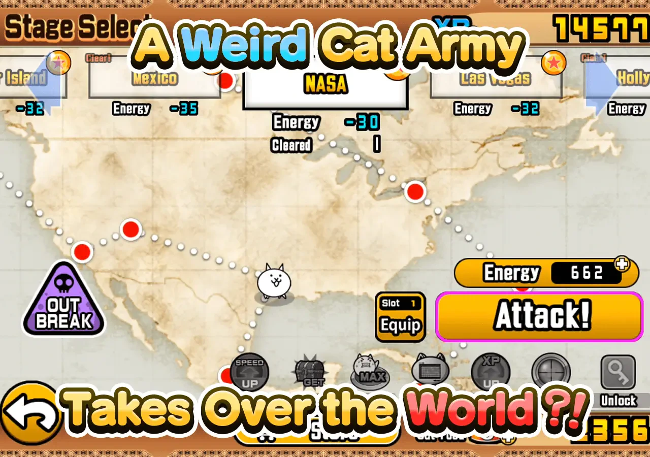 A Weird Cat Army in The Battle Cats: Takes Over the World!