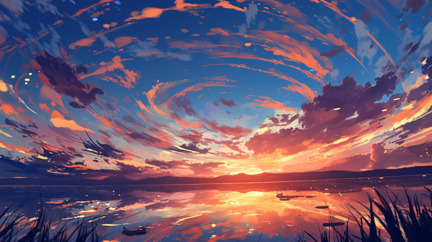 Download Anime Landscape Landscape Digital Art AI Art Anime Image