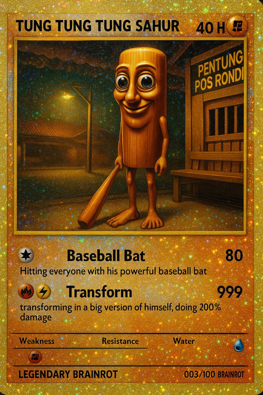 Tung Tung Tung Sahur: The Legendary Brainrot Card