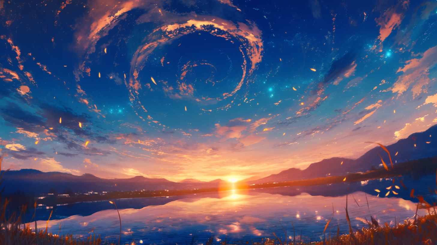 Download Anime Landscape Landscape Digital Art AI Art Anime Image
