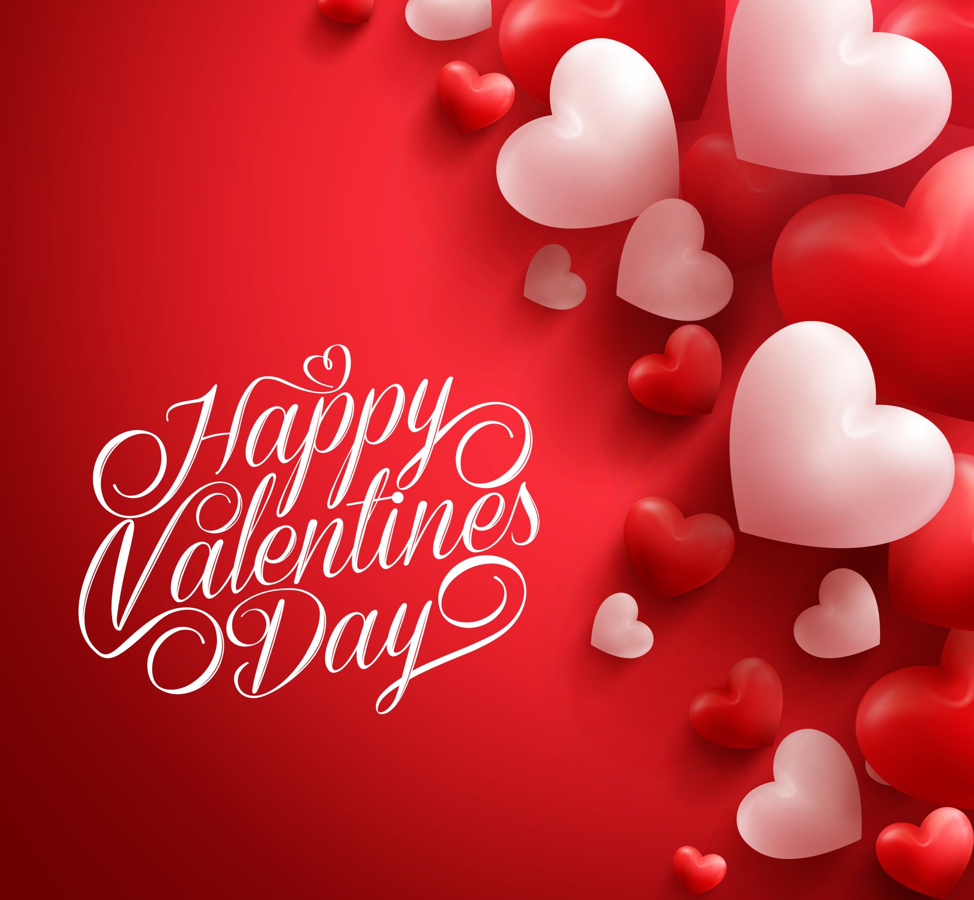 Download Happy Valentine's Day Red Pink Heart Holiday Valentine's Day Image